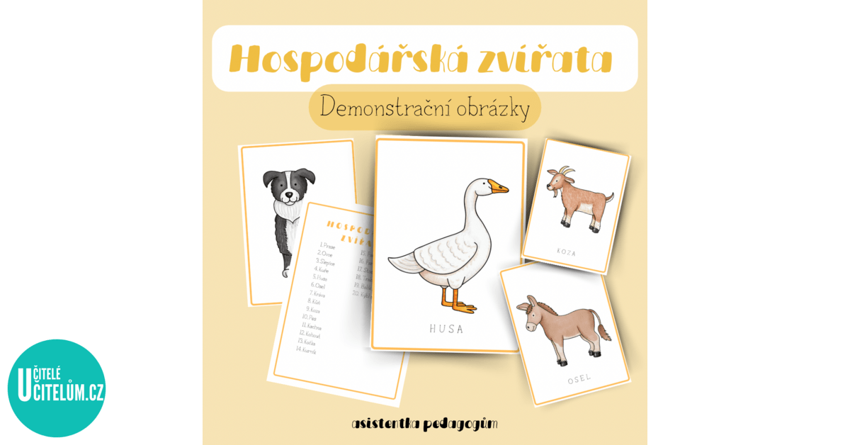 Hospodářská zvířata - Demonstrační obrázky - Prvouka | UčiteléUčitelům.cz